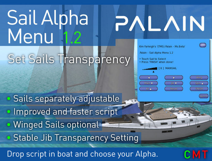 Second Life Marketplace - Palain - Sail Alpha Menu